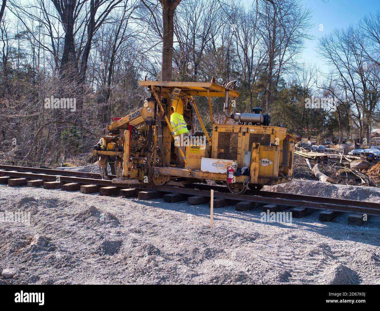 Restoring an Old Railroad Train Track on an Old Right of Way Stock ...