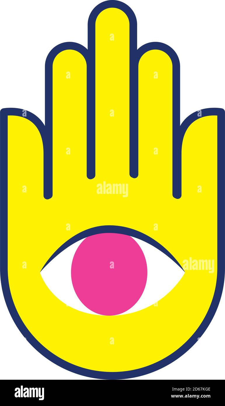 hansa hand icon over white background, flat style, vector illustration ...