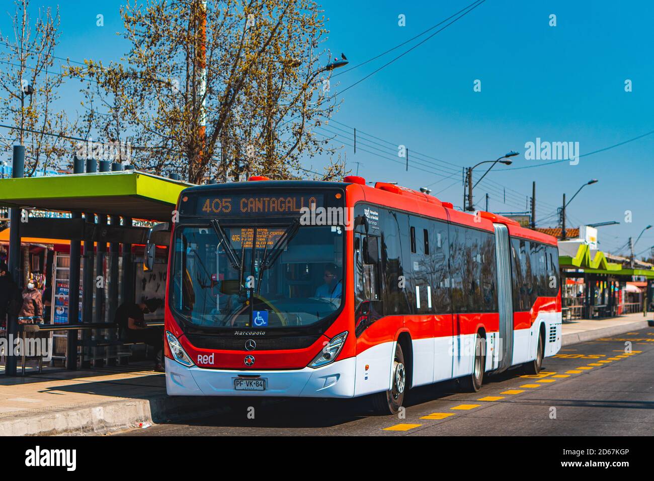 Santiago, Chile - September 2020: A Transantiago / Red Movilidad bus in ...