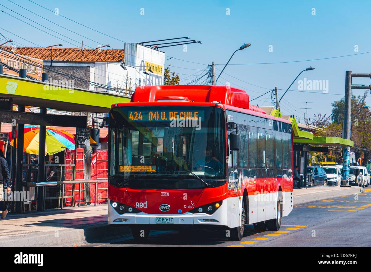 Santiago, Chile - September 2020: A Transantiago / Red Movilidad bus in ...