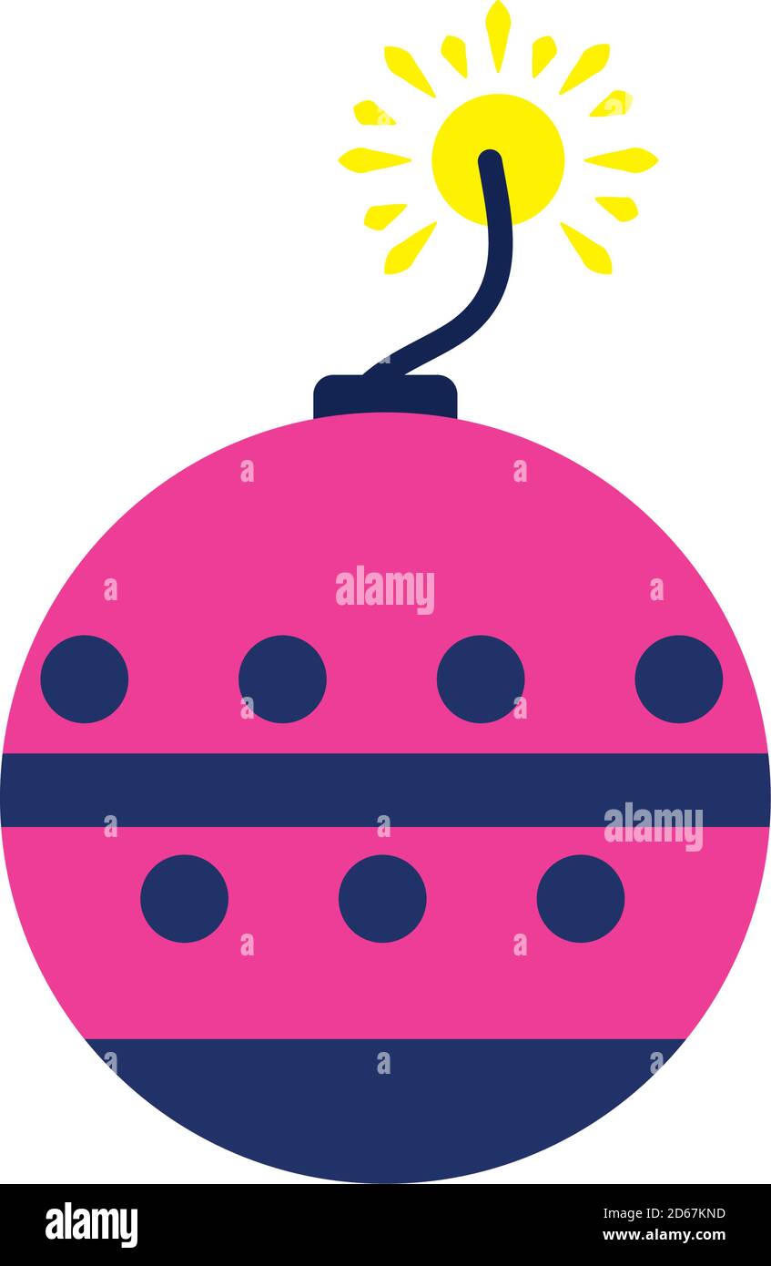 icon of diwali bomb fire cracker over white background, flat style ...