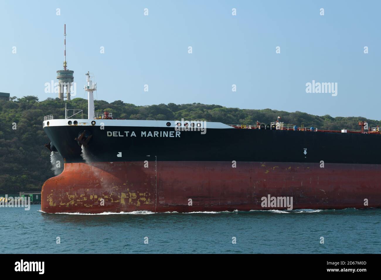 Cargo ship Delta Mariner in Durban harbour, Millennium tower, transport ...