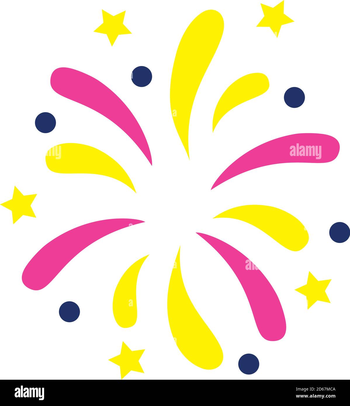 firework sparks icon over white background, flat style, vector ...