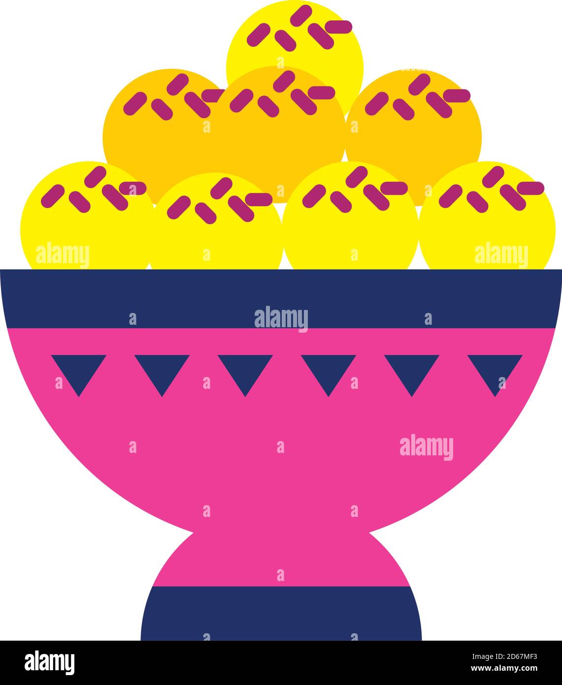 diwali bowl with food icon over white background, flat style, vector ...