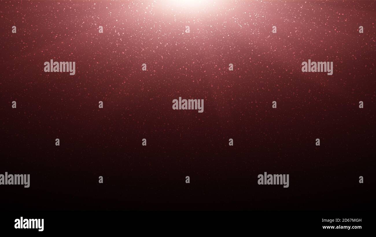 White particles illuminated by red light from above, lens flare Stock ...