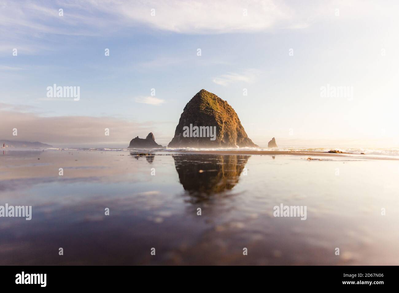 Mesmerizing shot of Haystack Rock at Cannon Beach in Oregon Stock Photo ...
