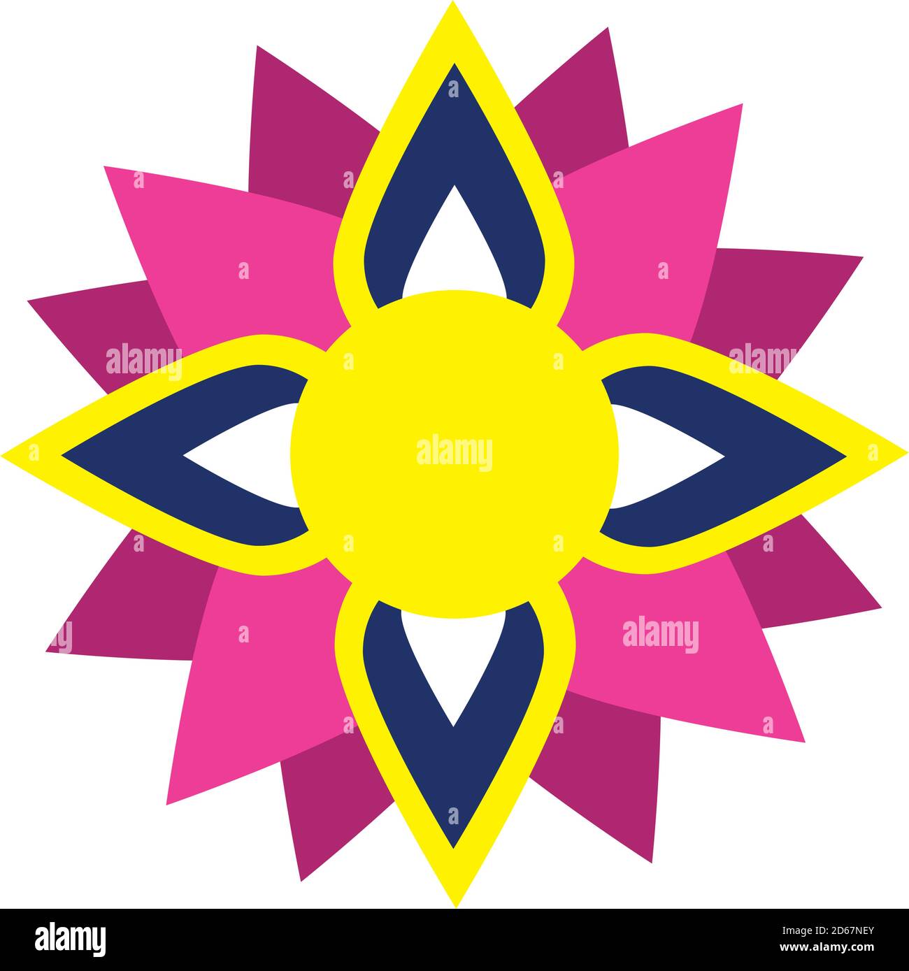 icon of diwali flower over white background, flat style, vector ...