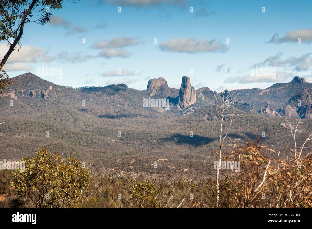 View of Crater Bluff (L.) and Belougery Spire from Whitegum Lookout ...