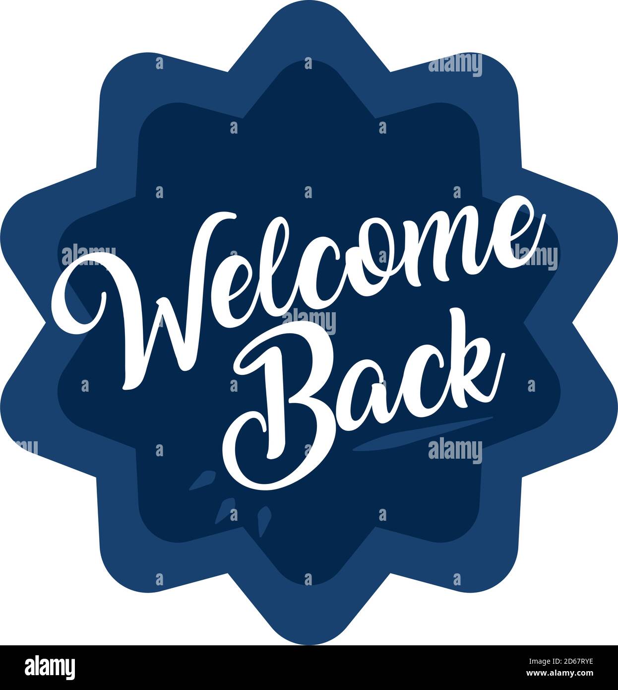 Welcome Back Decorative Lettering Text Stock Illustration Download