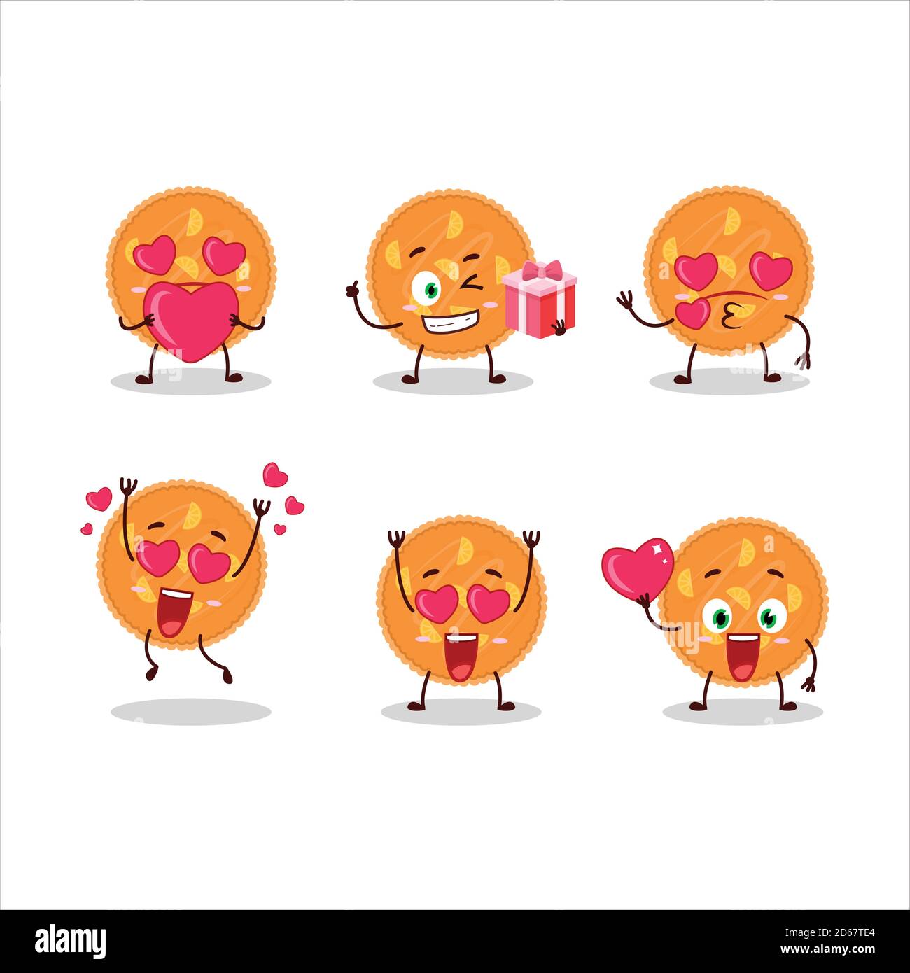 Orange pie in love Stock Vector Images - Alamy