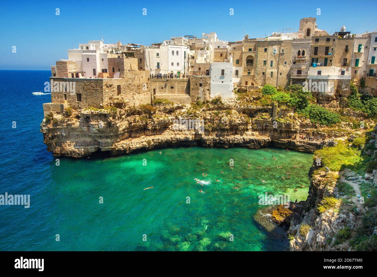 Cala Porto, also known as Lama Monachile beach and the surrounding ...