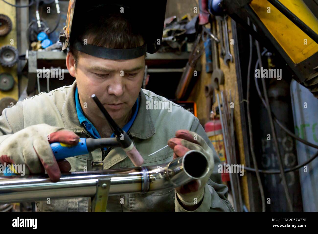 Hot pipe welding hi-res stock photography and images - Alamy