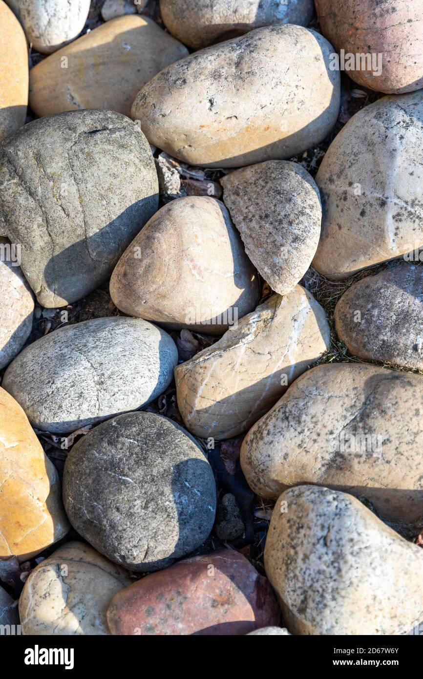 Top view of the small colorful rocks on the beach Stock Photo - Alamy
