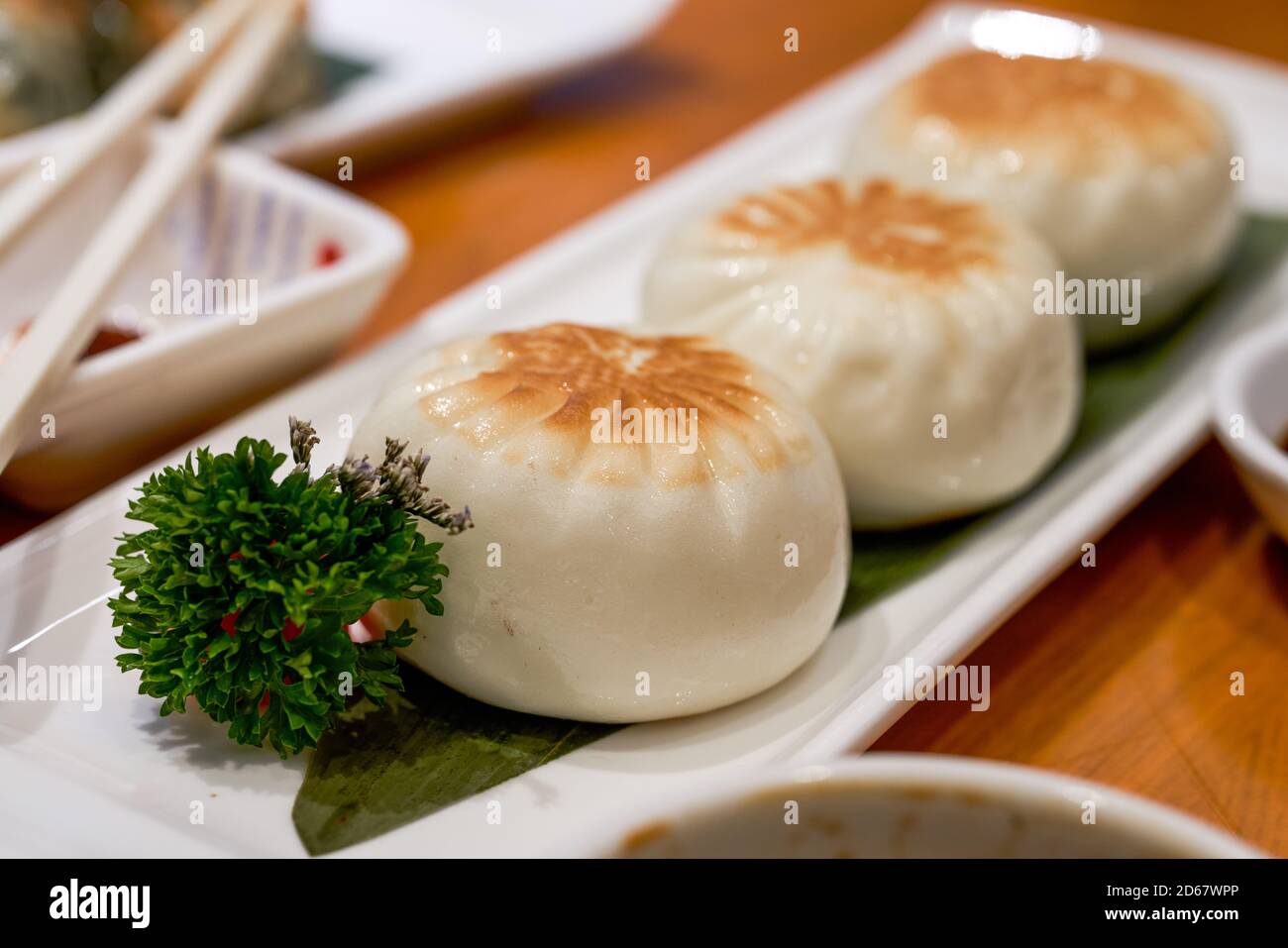 A Cantonese morning tea dim sum, fried buns, fried buns Stock Photo - Alamy