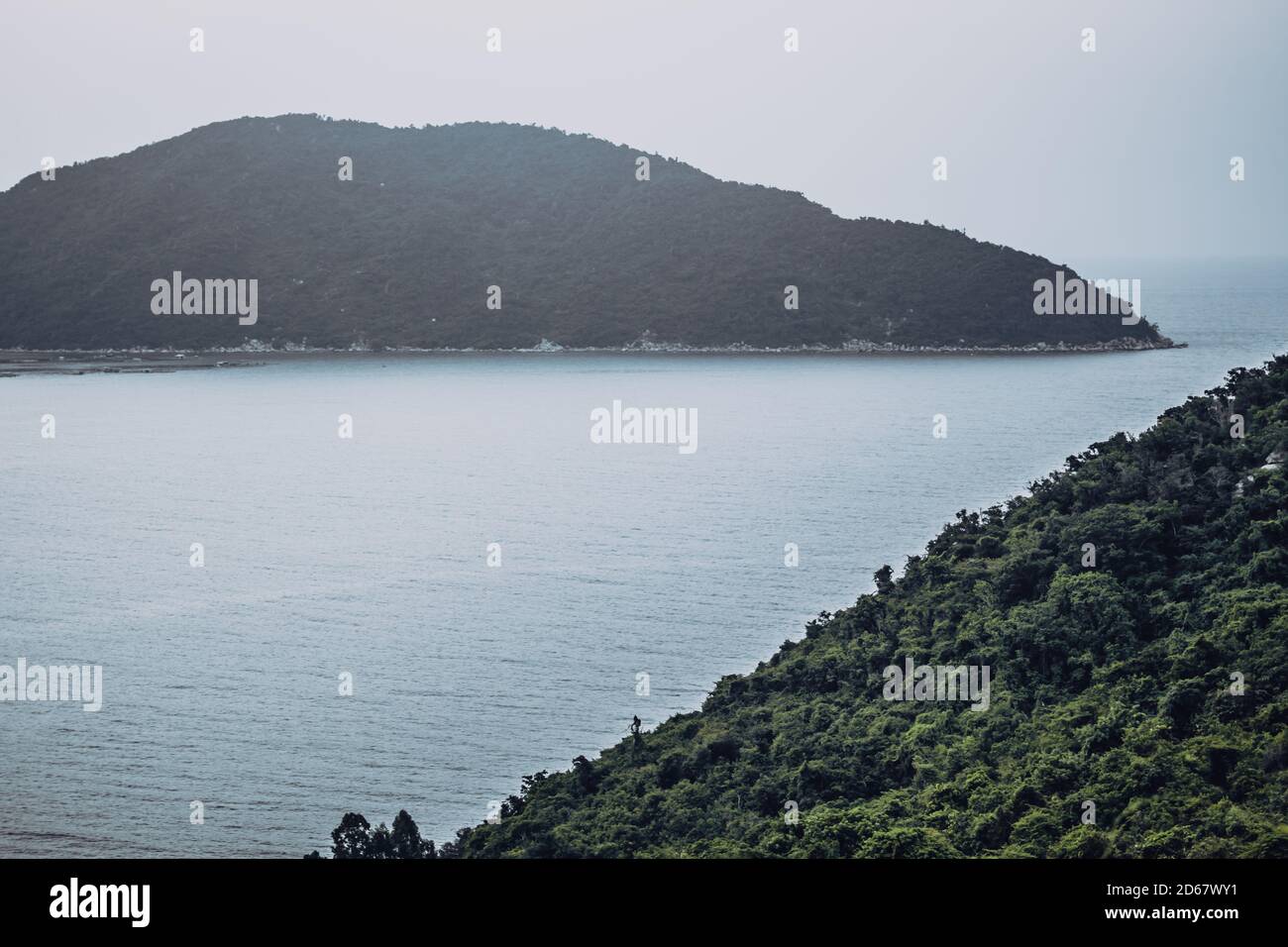 Beauty view Nature evening smoky blue tone dusk landscape empty sea ...