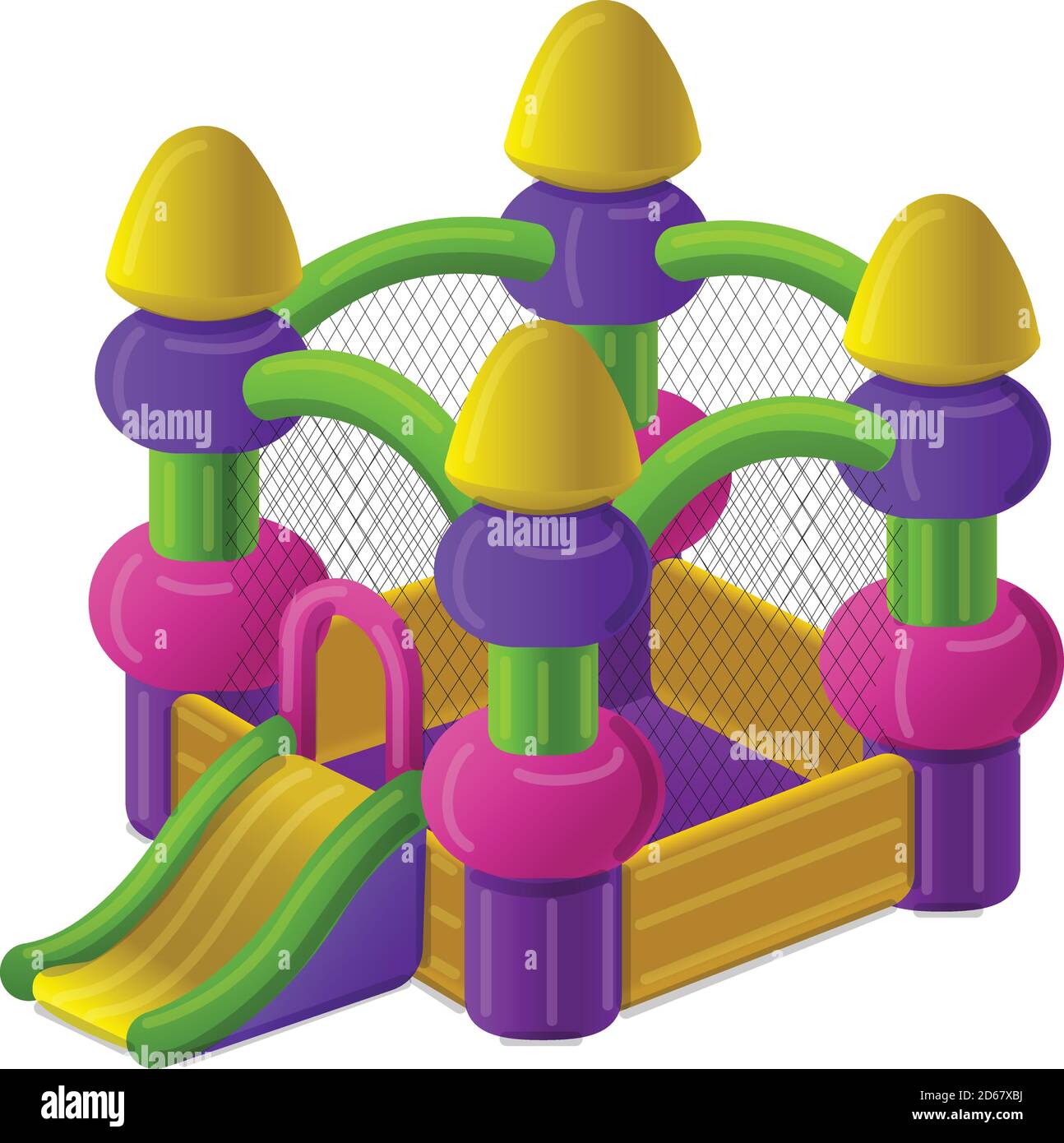 Inflate trampoline icon. Cartoon of inflate trampoline vector icon for ...