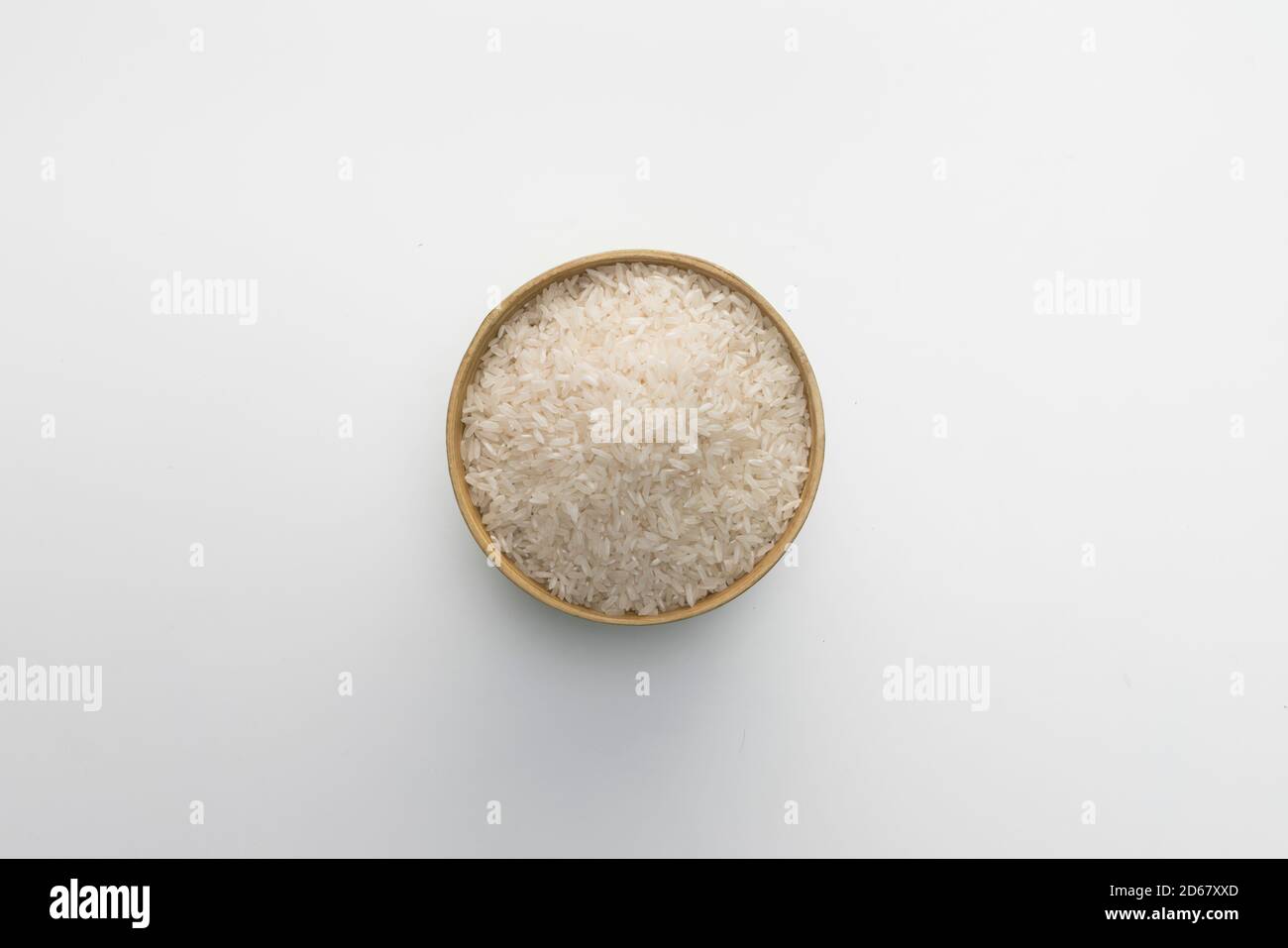 Top view of Rice on a bowl with white background Stock Photo - Alamy