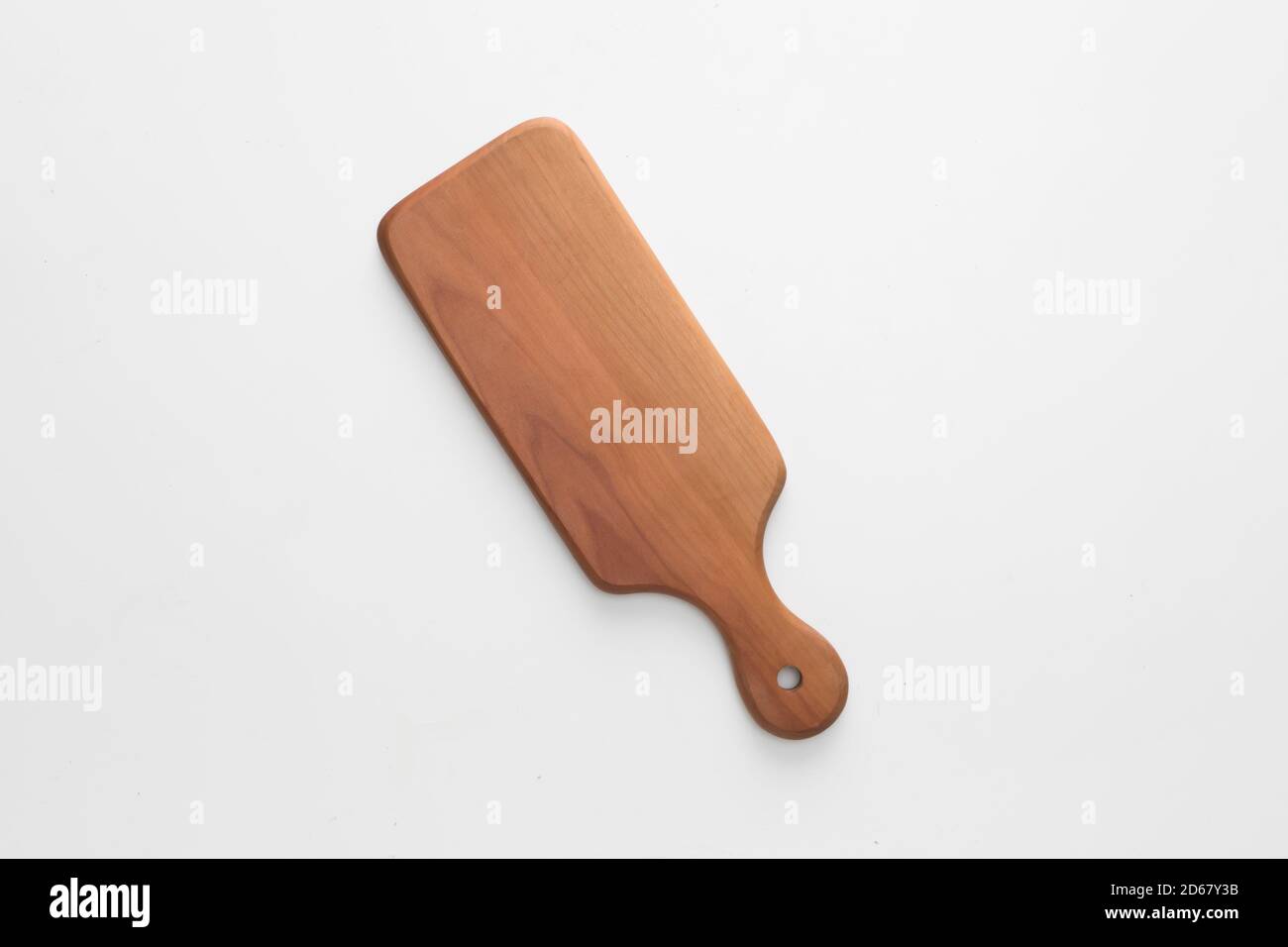 Cutting board on white background , top view, flat lay Stock Photo - Alamy