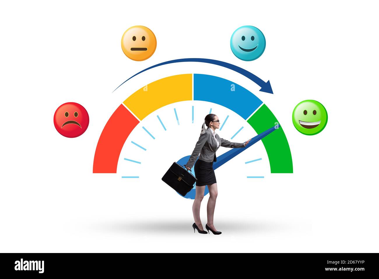 Concept of customer satisfaction with the meter Stock Photo - Alamy