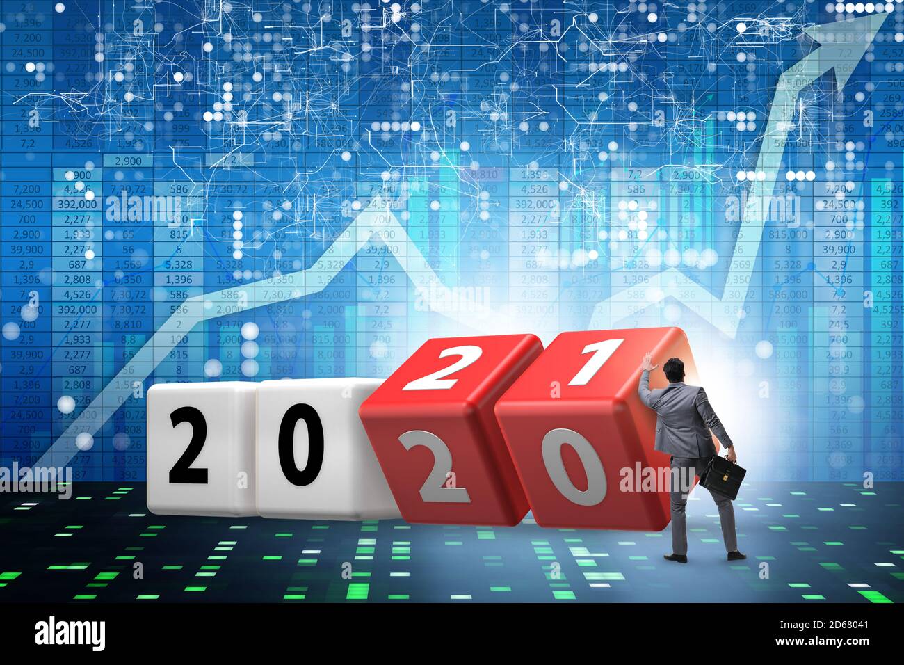 Concept of changing the year from 2020 to 2021 Stock Photo - Alamy