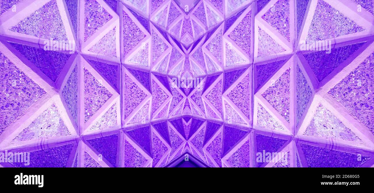 Pop Art Style Symmetry 3D Perspective Architectural lines in Vibrant ...