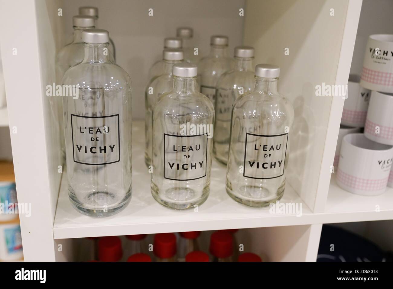 Vichy , Auvergne / France - 10 10 2020 : vichy store bootle goodies and ...