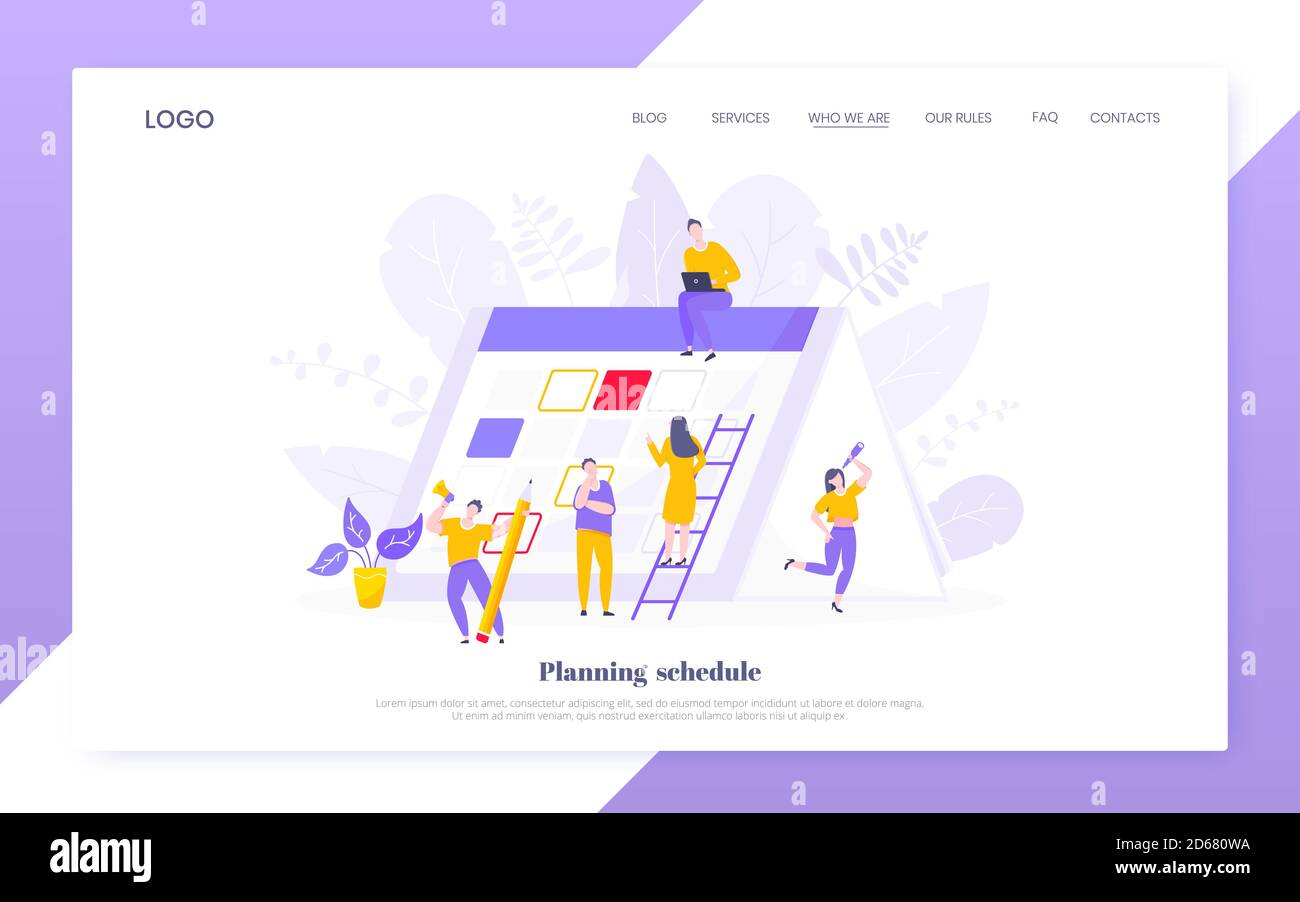 Calendar planning schedule business concept vector illustration Stock ...