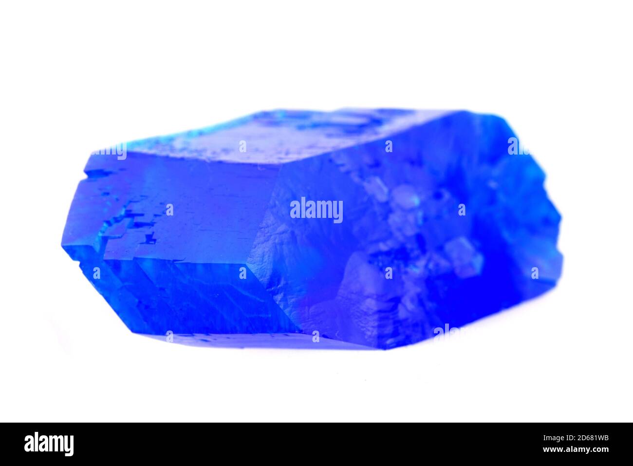 blue vitriol mineral isolated on the white background Stock Photo - Alamy