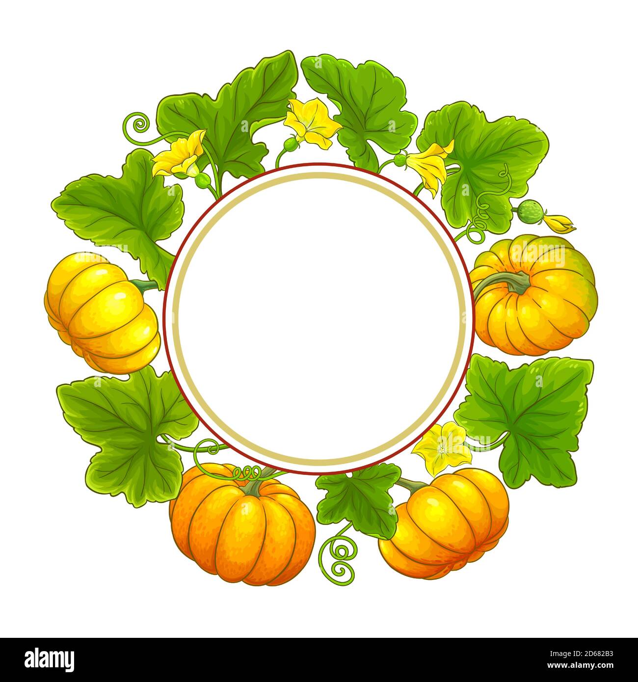 Orange circle frame halloween Stock Vector Images - Alamy