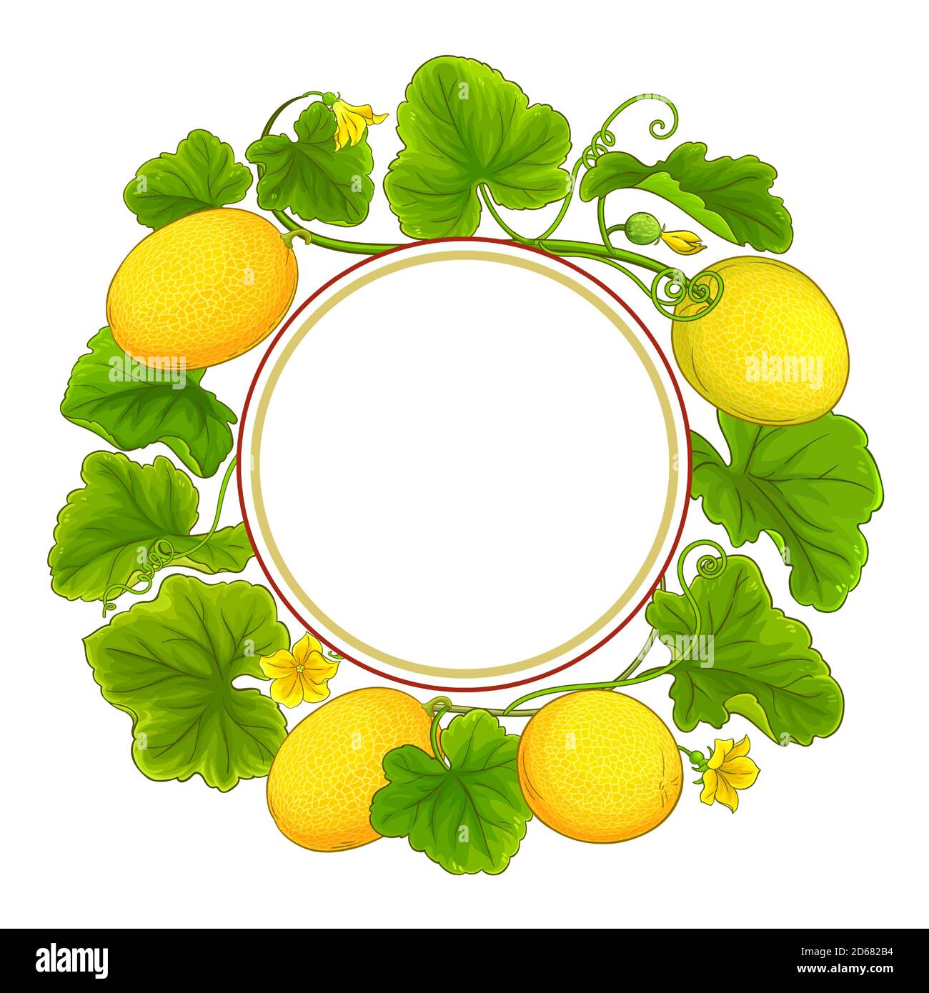Summer fruit circle frame Stock Vector Images - Alamy