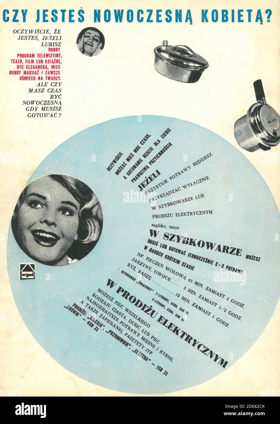 Polska reklama prasowa vintage z lat 60 tych Polish vintage paper ...