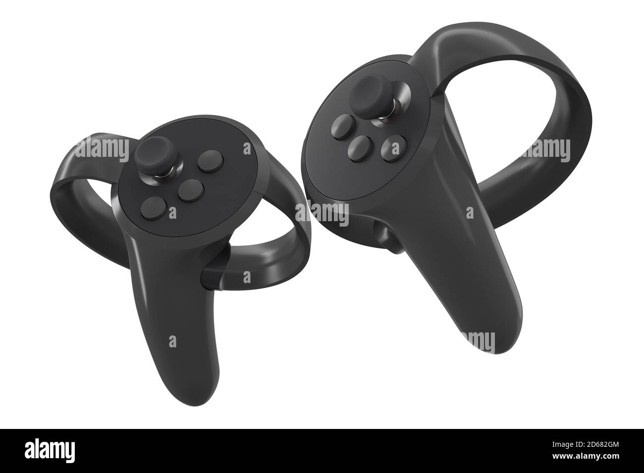 Virtual reality controllers for online and cloud gaming isolated on ...