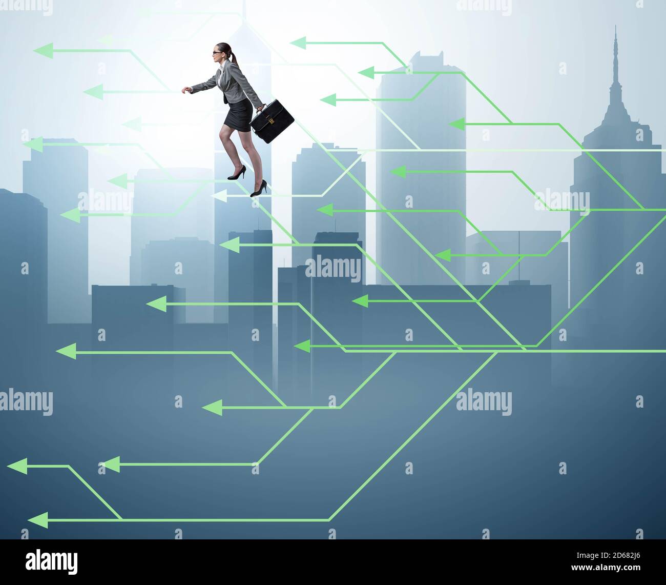 The businessman choosing different career paths in business Stock Photo ...