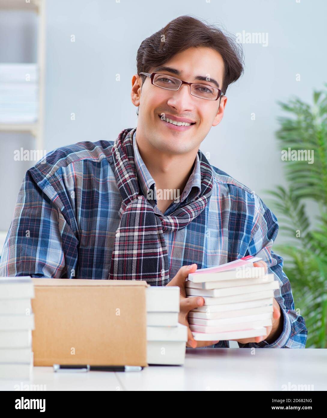 The writer presenting his books to public Stock Photo - Alamy