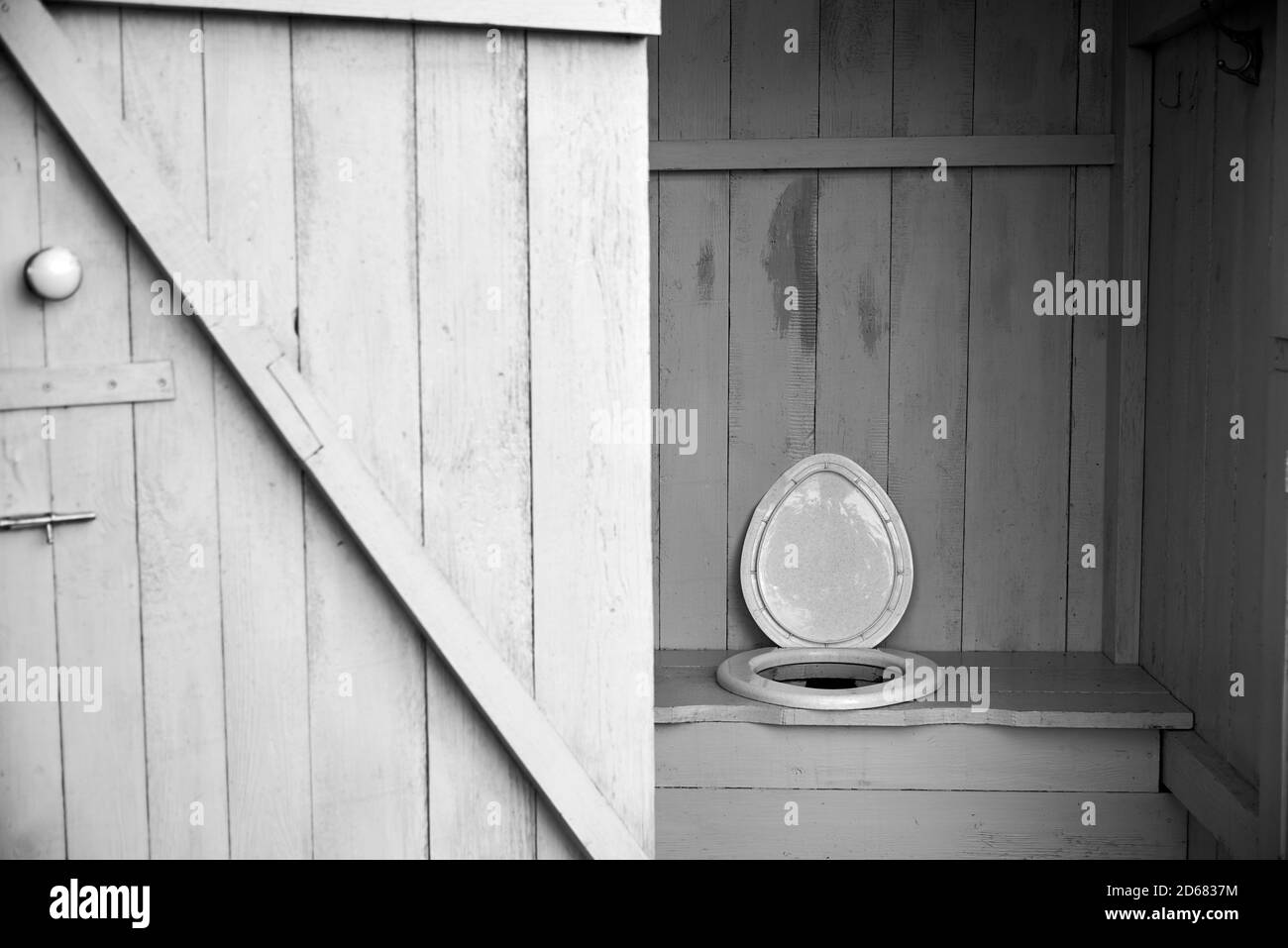 Rural toilet shed Black and White Stock Photos & Images - Alamy