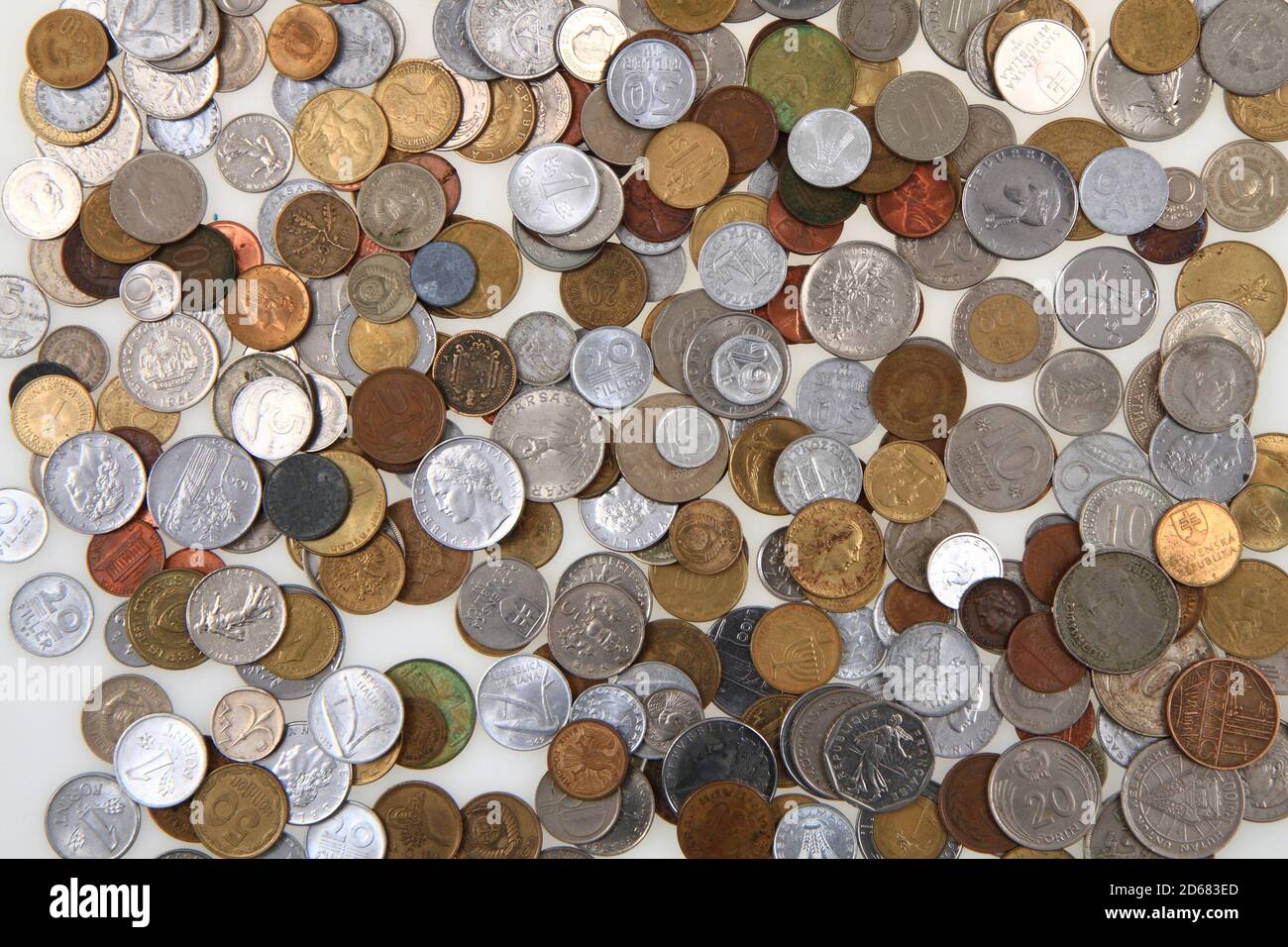 old european coins as nice money background Stock Photo - Alamy