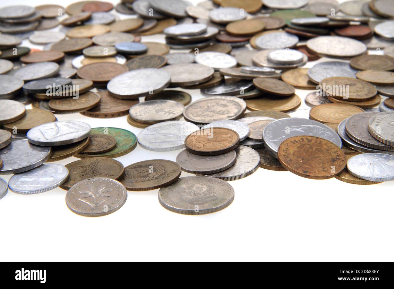 old european coins as nice money background Stock Photo - Alamy
