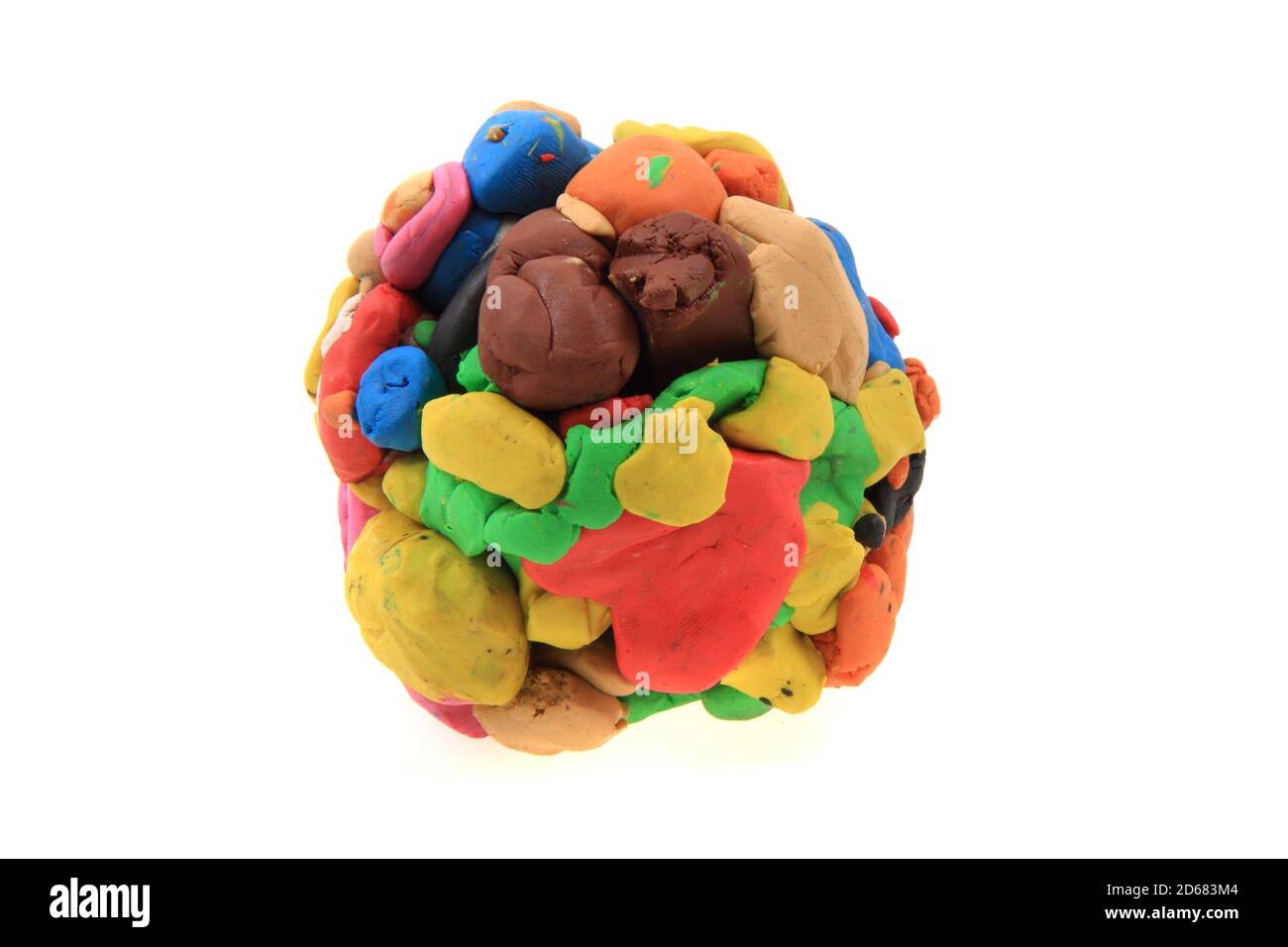 color plasticine sphere isolated on the white background Stock Photo ...