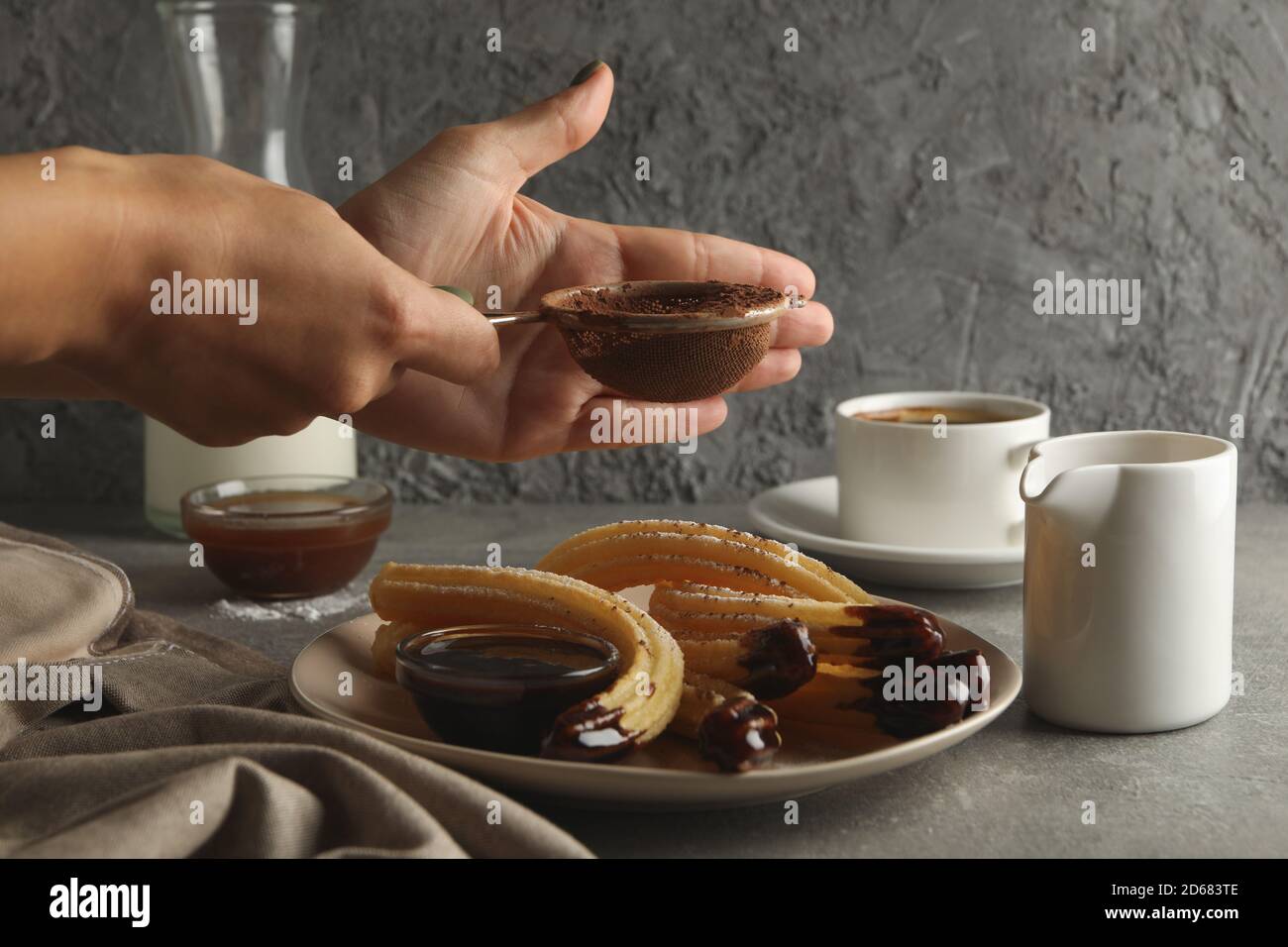 Sprinkle with powder hi-res stock photography and images - Alamy
