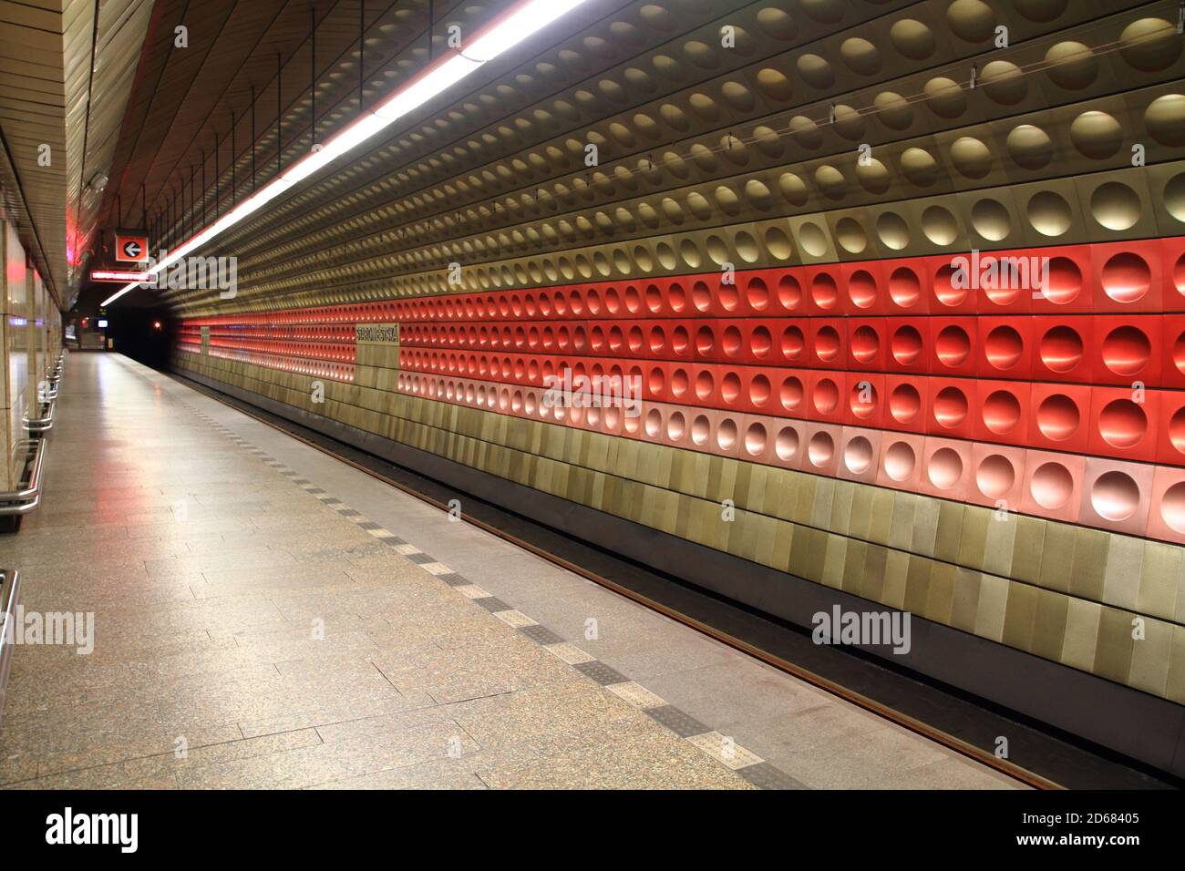 Prague subway station as nice transportation background Stock Photo - Alamy