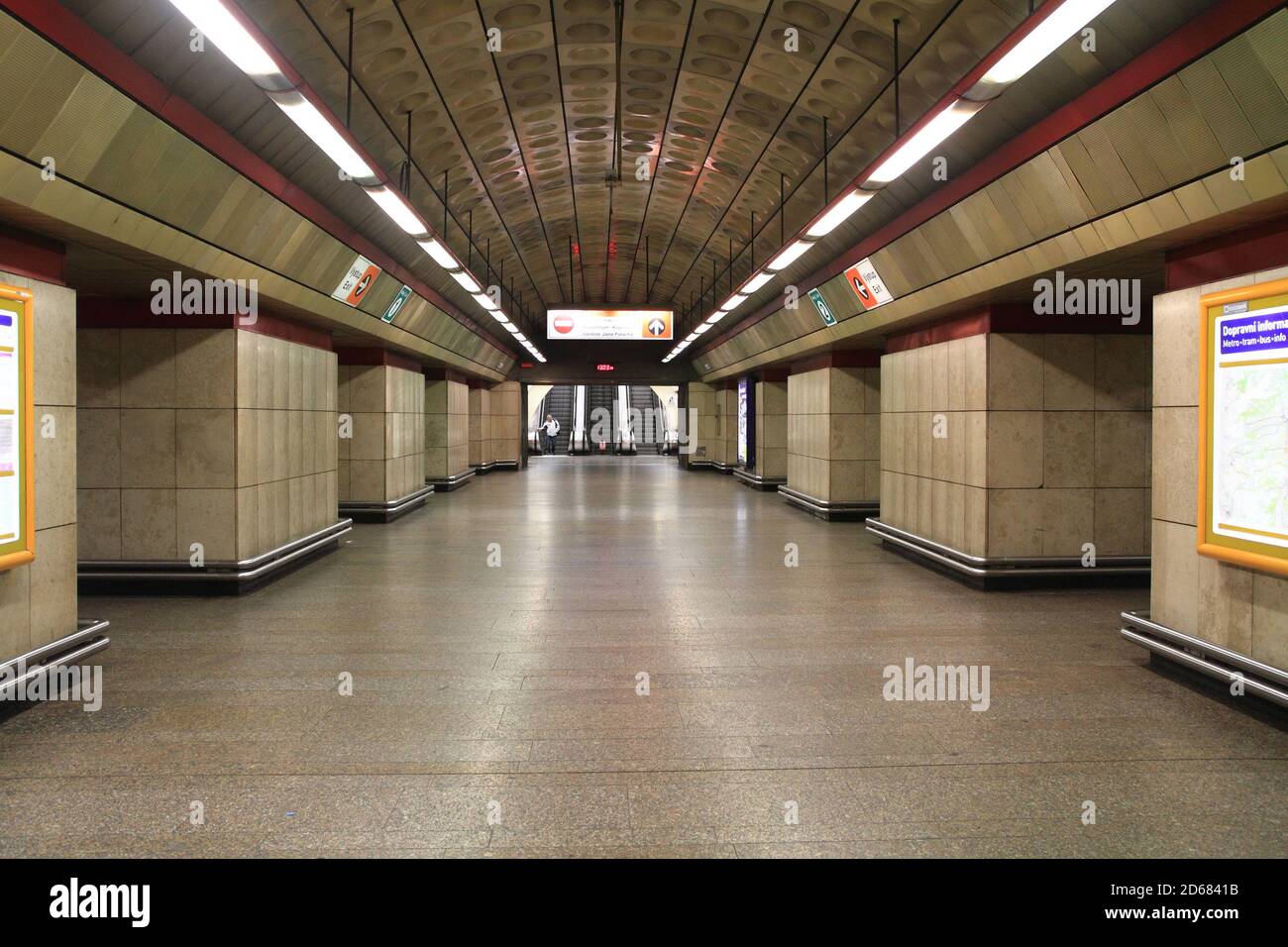 Prague subway station as nice transportation background Stock Photo - Alamy