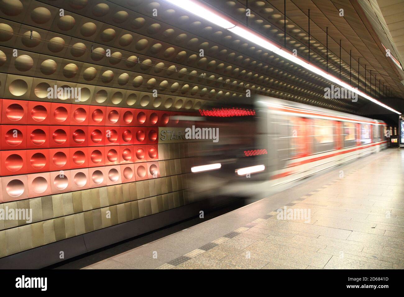 Prague subway station as nice transportation background Stock Photo - Alamy