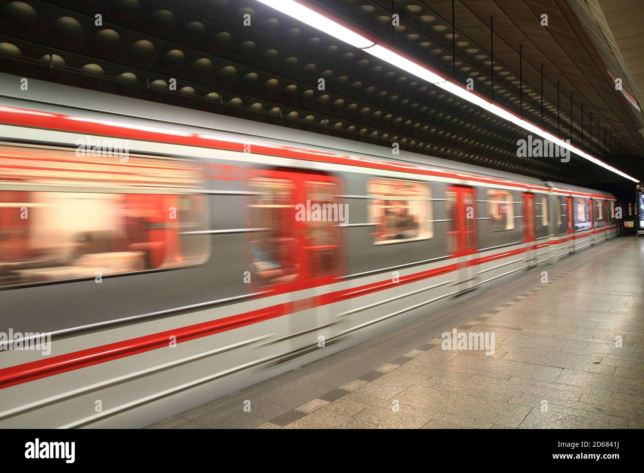Prague subway station as nice transportation background Stock Photo - Alamy