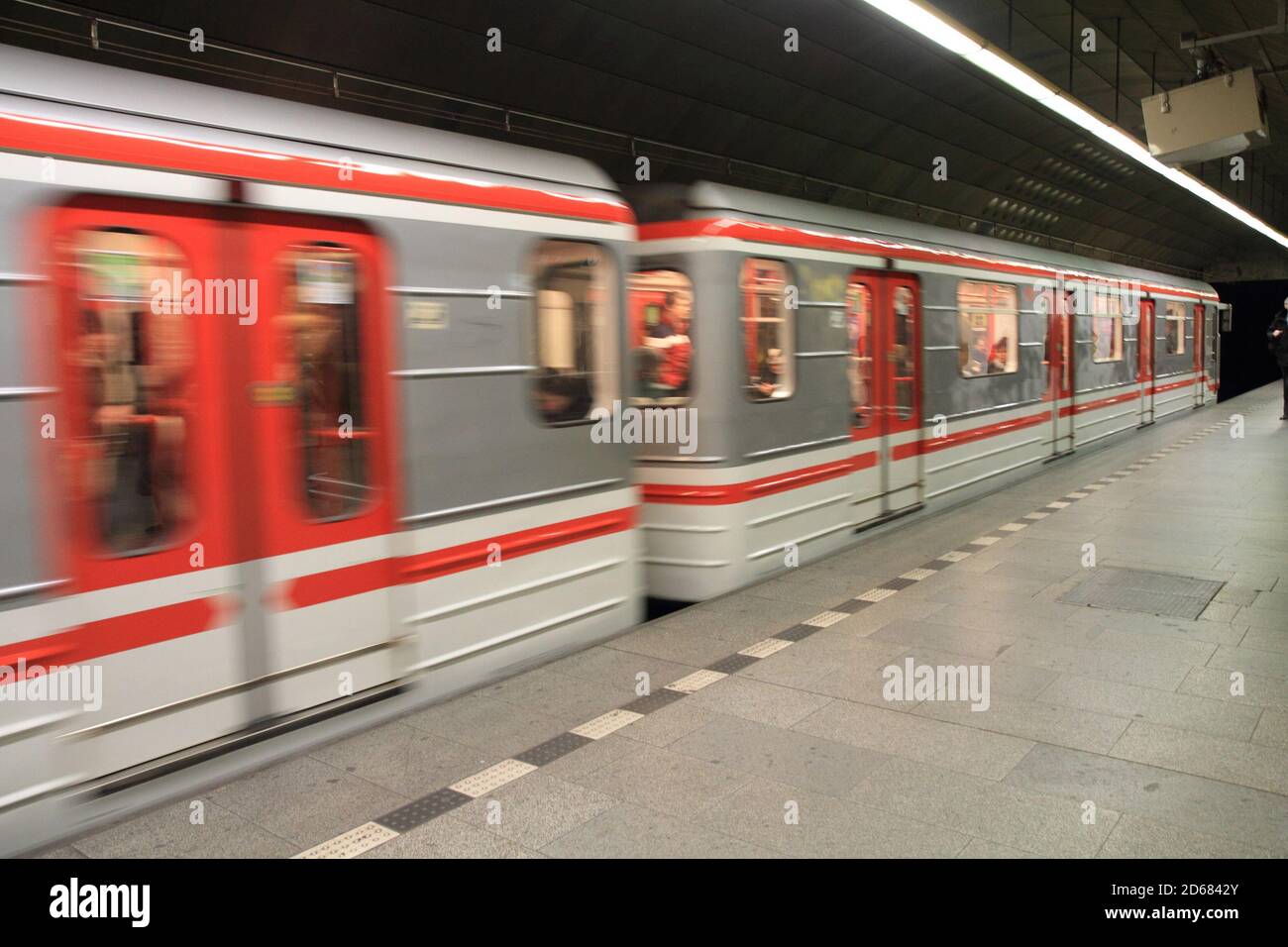 Prague subway station as nice transportation background Stock Photo - Alamy