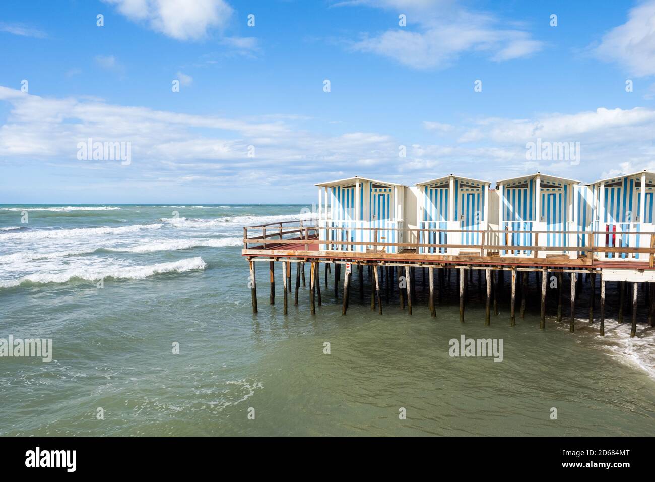 Beach cabins in Ostia Lido - Rome, Italy Stock Photo - Alamy