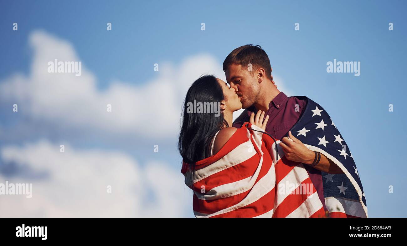 American Flag Kiss