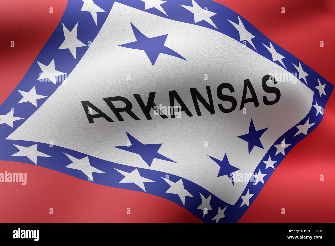 3d rendering of a detailed and textured Arkansas USA State flag Stock ...