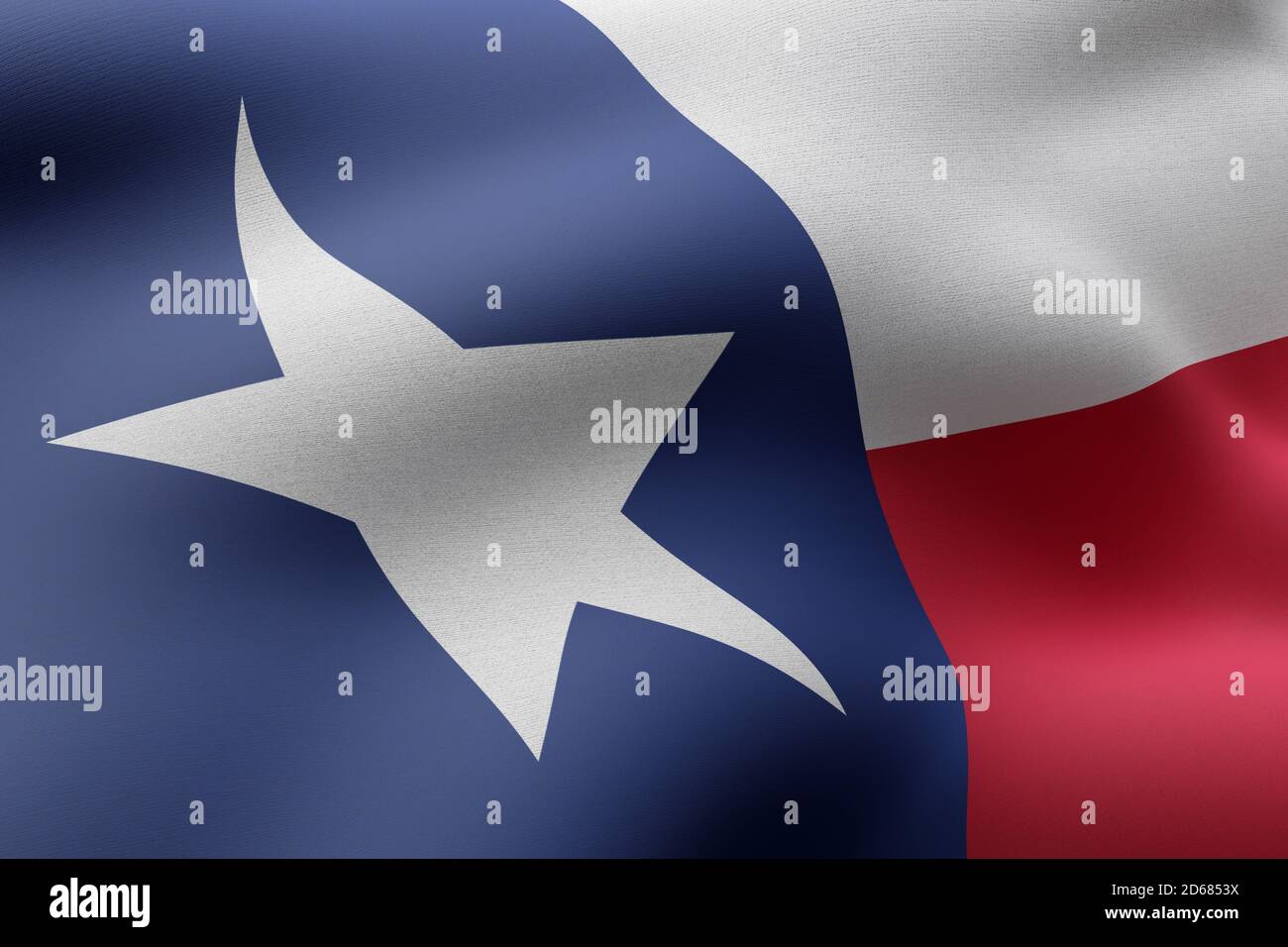 3d rendering of a detailed and textured Texas USA State flag Stock ...