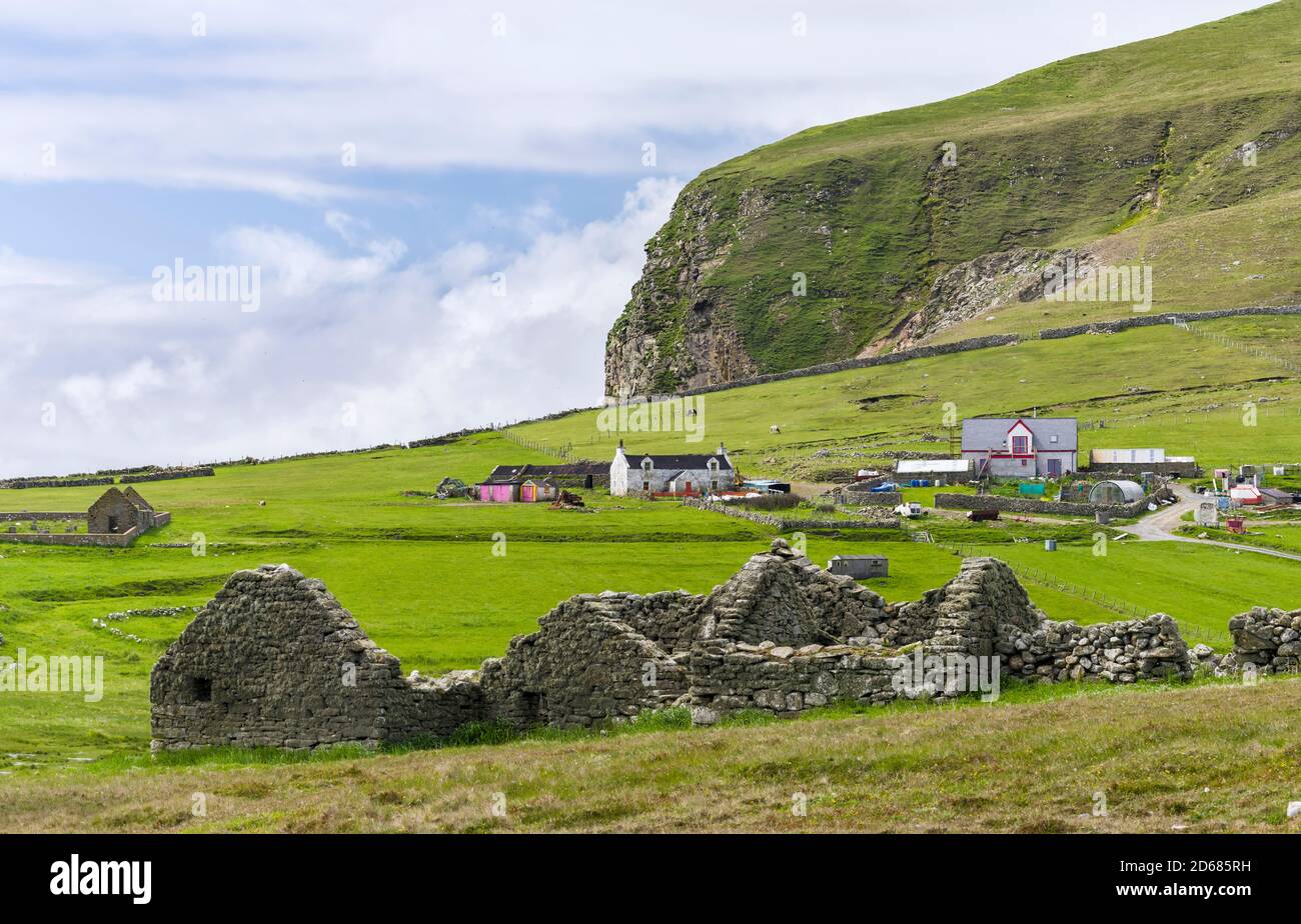 Hametown settlement, Foula Island, Shetland islands Archipelagos ...