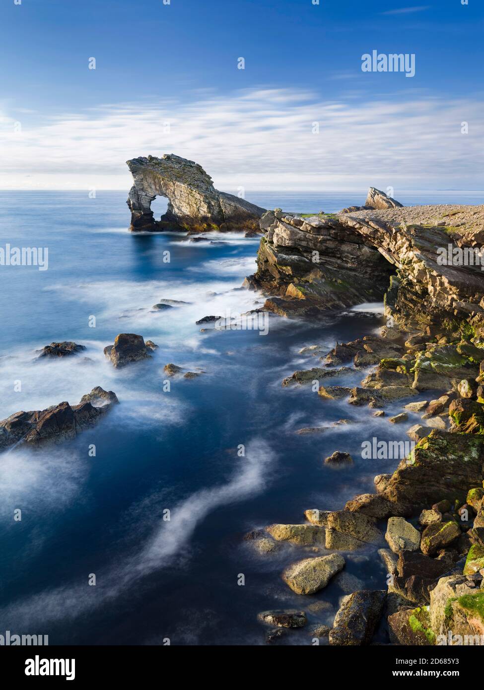 Rock formation known as Gada's Stack on Foula Island, Shetlands ...